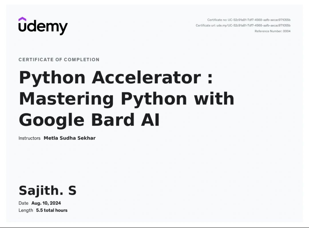 Sajith S on LinkedIn: #udemy #python Sajith S on LinkedIn: #udemy #python