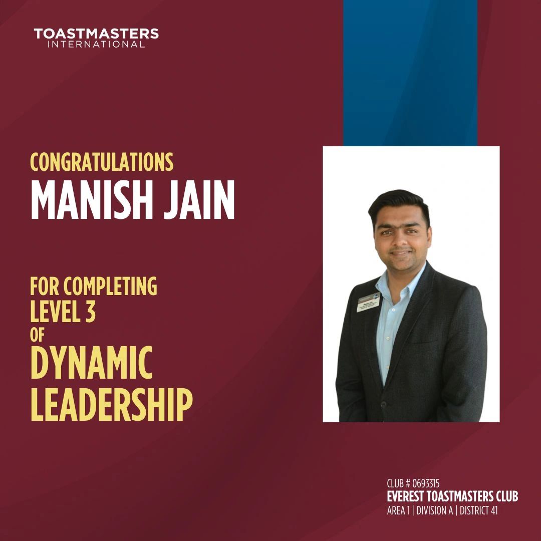 Everest Toastmasters Club on LinkedIn: #toastmastersinternational # ... Everest Toastmasters Club on LinkedIn: #toastmastersinternational # ...