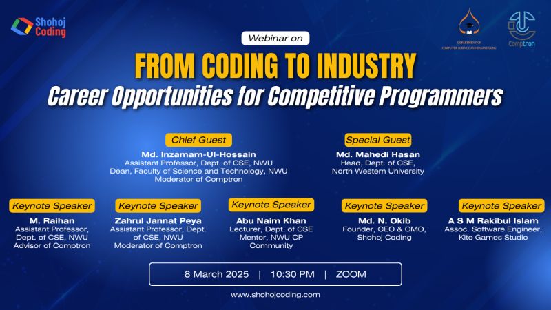 #shohojcoding #competitiveprogramming #codingcareer #techwebinar ... #shohojcoding #competitiveprogramming #codingcareer #techwebinar ...