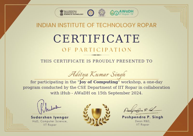 #datascience #ai #machinelearning #computing #joyofcomputing #iitropar ... #datascience #ai #machinelearning #computing #joyofcomputing #iitropar ...