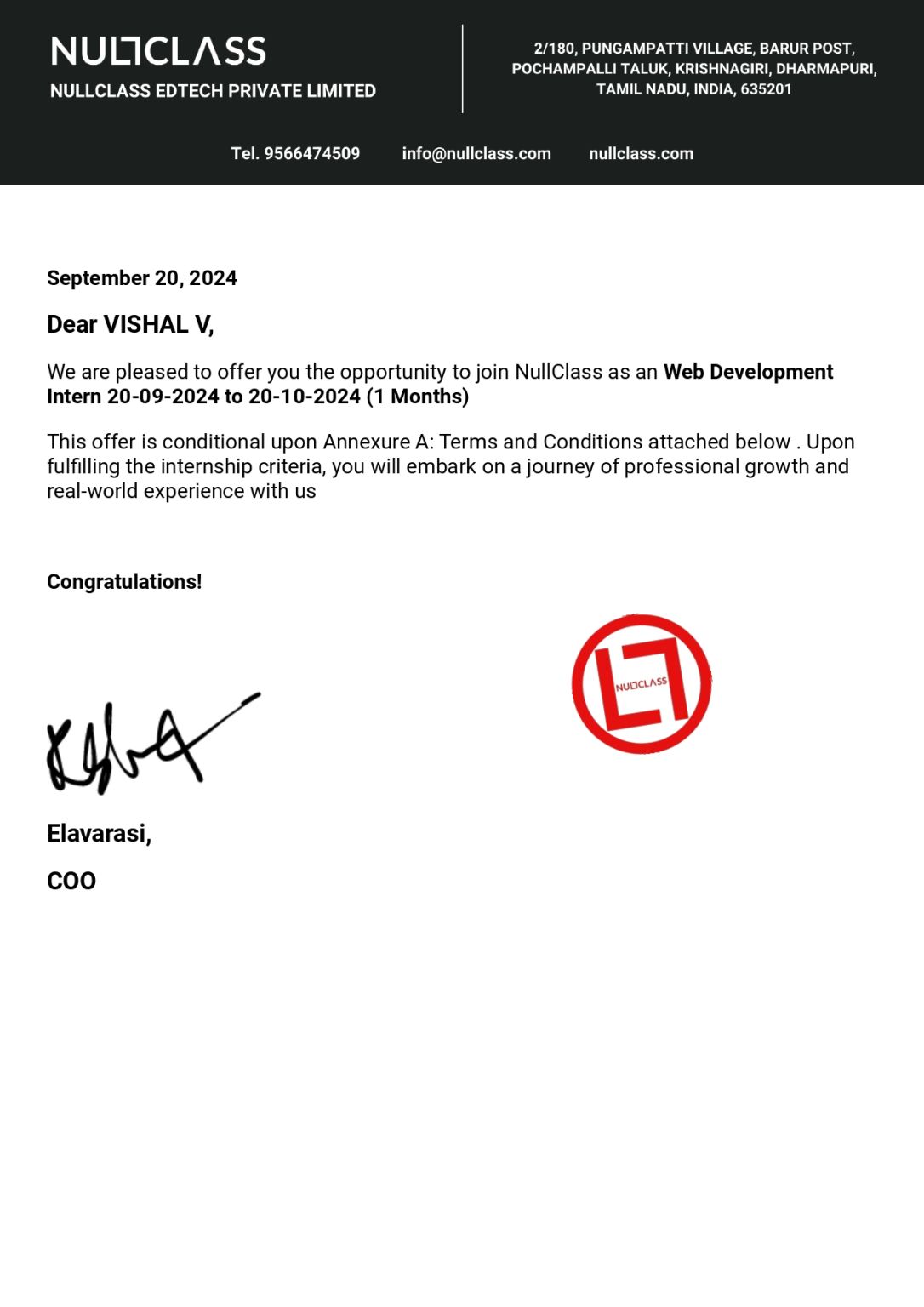 VISHAL V on LinkedIn: #webdevelopment #internship #nullclass # ... VISHAL V on LinkedIn: #webdevelopment #internship #nullclass # ...