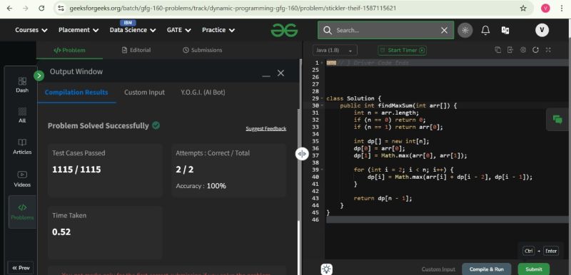 #160daysofcode #dsa #geeksforgeeks #dynamicprogramming #java… | Varunesh B #160daysofcode #dsa #geeksforgeeks #dynamicprogramming #java… | Varunesh B