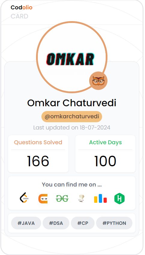 Omkar Chaturvedi on LinkedIn: #competitiveprogramming #coding #leetcode ... Omkar Chaturvedi on LinkedIn: #competitiveprogramming #coding #leetcode ...