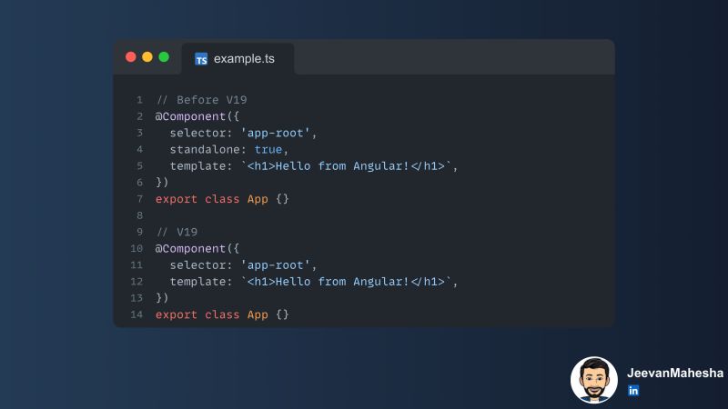 Jeevan Mahesha on LinkedIn: #angular #webdevelopment #angular19 Jeevan Mahesha on LinkedIn: #angular #webdevelopment #angular19