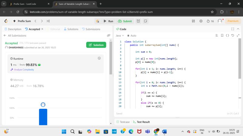 #100daysofleetcode #leetcode #prefixsum #java #codingjourney ... #100daysofleetcode #leetcode #prefixsum #java #codingjourney ...
