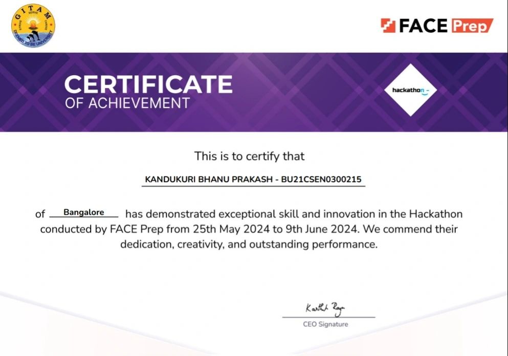 Kandukuri Bhanu Prakash on LinkedIn: #hackathon #webdevelopment #html # ... Kandukuri Bhanu Prakash on LinkedIn: #hackathon #webdevelopment #html # ...