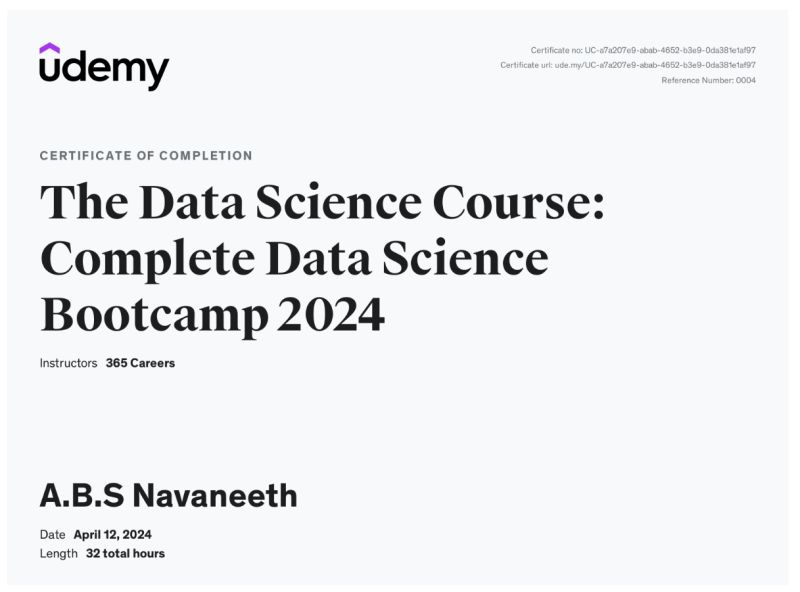 Completed Data Science course! | Adharapuram Navaneeth posted on the ... Completed Data Science course! | Adharapuram Navaneeth posted on the ...