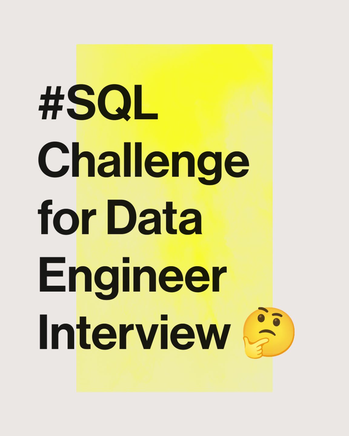 Nizamuddin M on LinkedIn: #SQL Challenge 🔶 Solve this SQL problem, and ... Nizamuddin M on LinkedIn: #SQL Challenge 🔶 Solve this SQL problem, and ...