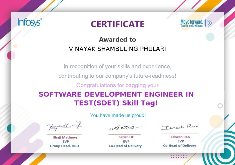 Vinayak Phulari on LinkedIn: I’m happy to share that I’ve obtained a ... Vinayak Phulari on LinkedIn: I’m happy to share that I’ve obtained a ...