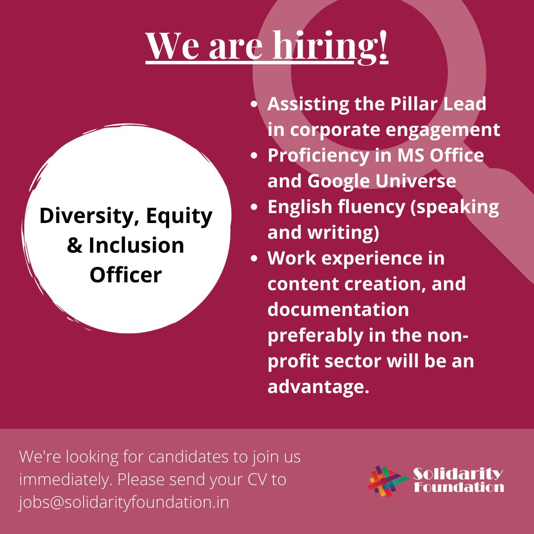Solidarity Foundation Bangalore on LinkedIn: #hire #jobs #bangalore # ... Solidarity Foundation Bangalore on LinkedIn: #hire #jobs #bangalore # ...