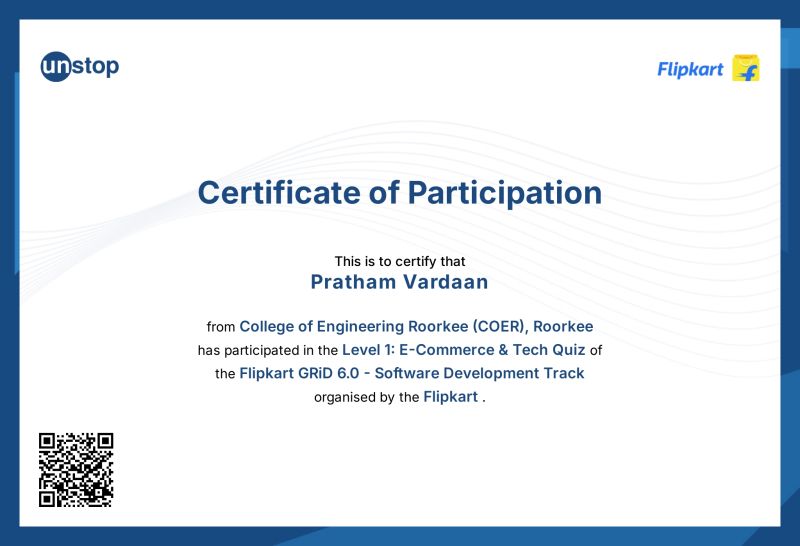 Pratham Vardaan on LinkedIn: #flipkartgrid6 #quizcompetition # ... Pratham Vardaan on LinkedIn: #flipkartgrid6 #quizcompetition # ...