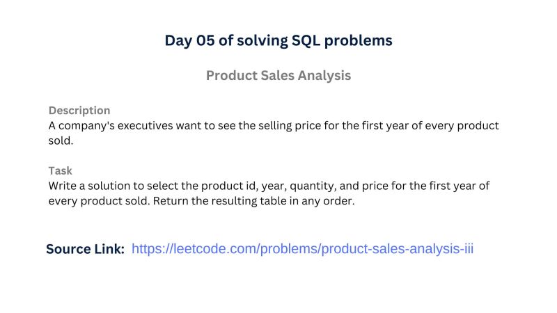 Manoj Ramesh on LinkedIn: #sqlseries #database #problemsolving #sql # ... Manoj Ramesh on LinkedIn: #sqlseries #database #problemsolving #sql # ...