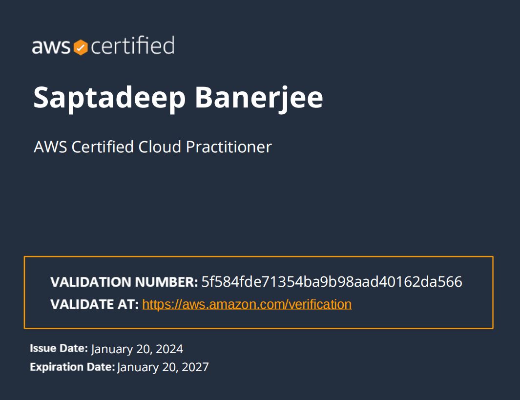 Saptadeep Banerjee on LinkedIn: I am happy to share that i have ... Saptadeep Banerjee on LinkedIn: I am happy to share that i have ...