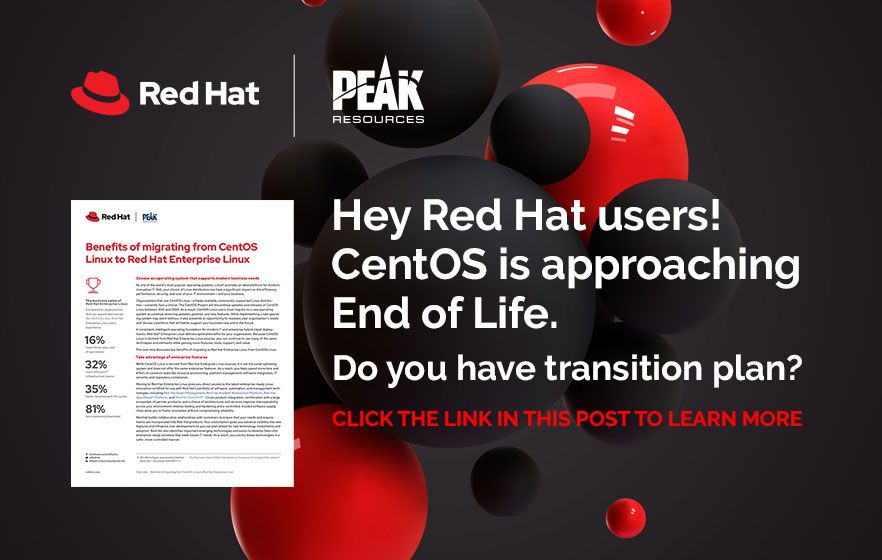 Red Hat CentOS: End of Life for 2024 | PEAK Resources, Inc. posted on ... Red Hat CentOS: End of Life for 2024 | PEAK Resources, Inc. posted on ...