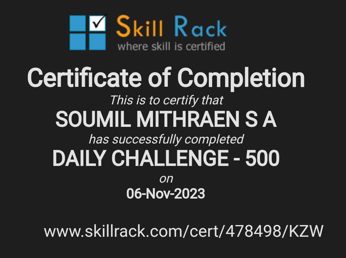 SOUMIL MITHRAEN S A on LinkedIn: I'm thrilled to announce that I've ... SOUMIL MITHRAEN S A on LinkedIn: I'm thrilled to announce that I've ...