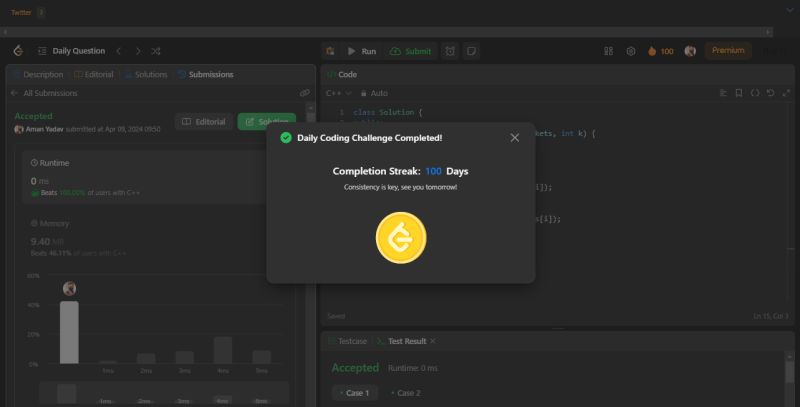 #leetcode #algorithms #programming #100daychallenge | Aman Yadav #leetcode #algorithms #programming #100daychallenge | Aman Yadav