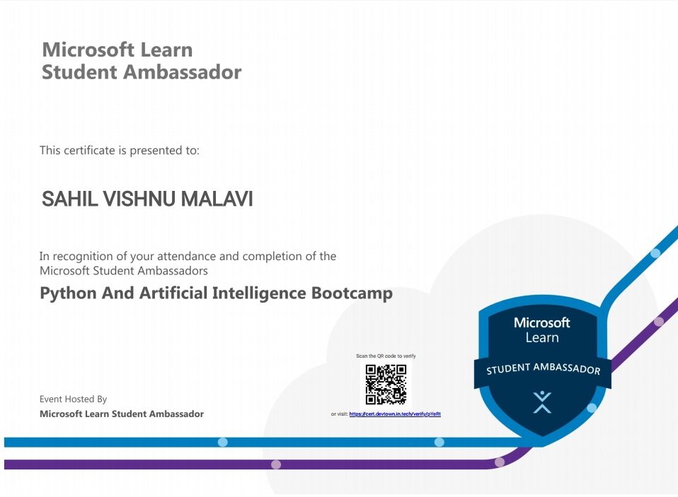Sahil Malavi on LinkedIn: #certified #devtown #developerlife Sahil Malavi on LinkedIn: #certified #devtown #developerlife