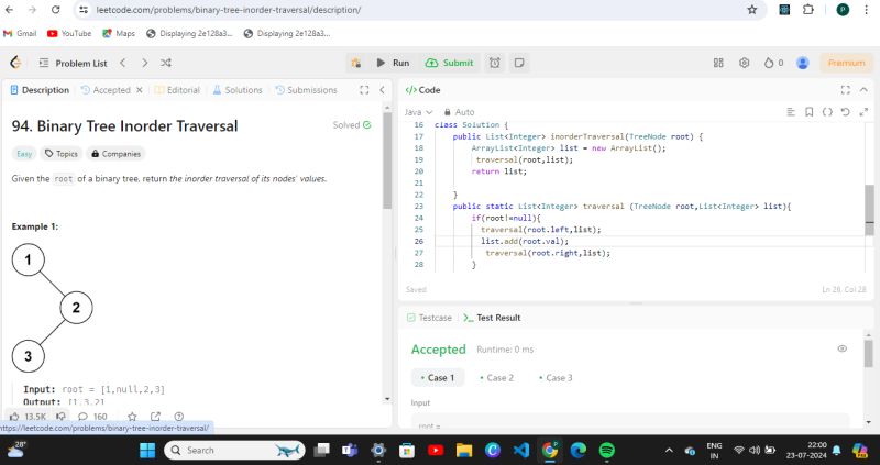My 75-Day DSA Challenge on Binary Tree In-Order Traversal | Praneetha ... My 75-Day DSA Challenge on Binary Tree In-Order Traversal | Praneetha ...