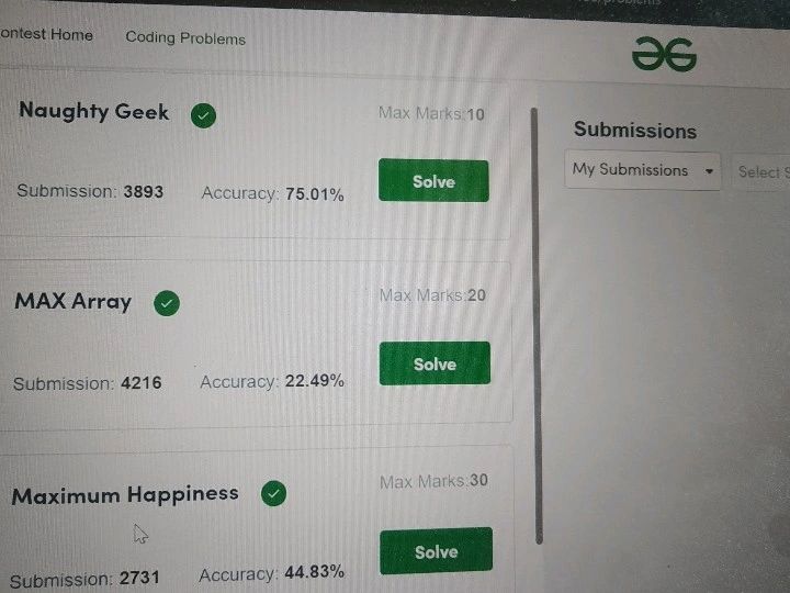 MADHAV KUMAR JHA on LinkedIn: I solved 3/4 question in gfg weekly ... MADHAV KUMAR JHA on LinkedIn: I solved 3/4 question in gfg weekly ...