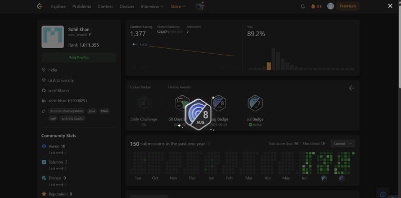 Sohil Khan on LinkedIn: #leetcode #codingjourney #problemsolving #dsa # ... Sohil Khan on LinkedIn: #leetcode #codingjourney #problemsolving #dsa # ...
