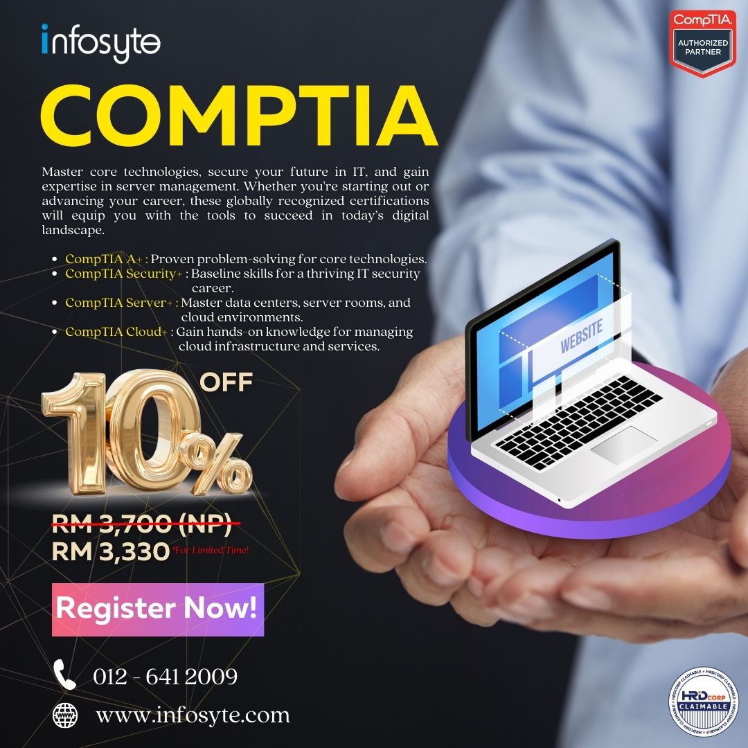 Infosyte Sdn Bhd on LinkedIn: #comptia #itcertification #infosyte # ... Infosyte Sdn Bhd on LinkedIn: #comptia #itcertification #infosyte # ...