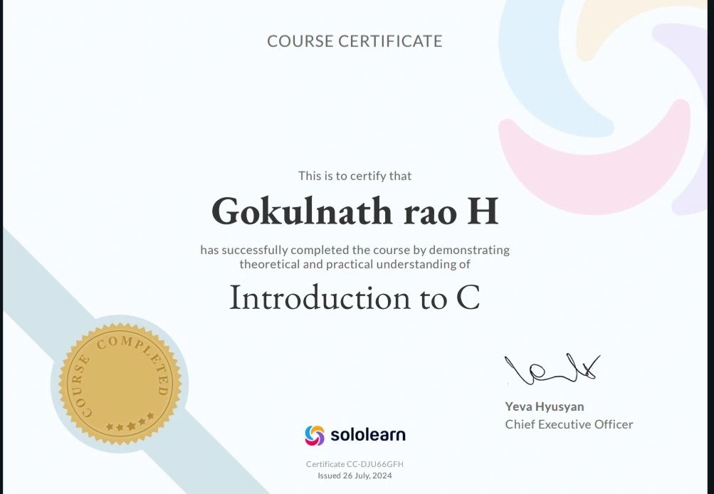 Gokul Nath rao H on LinkedIn: #sololearn #programming #cprogramming Gokul Nath rao H on LinkedIn: #sololearn #programming #cprogramming
