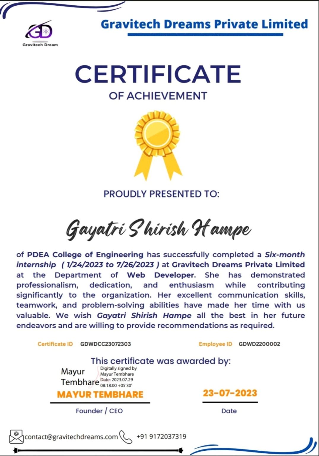 Gayatri Hampe on LinkedIn: #webdeveloperinternship #webdevelopment # ... Gayatri Hampe on LinkedIn: #webdeveloperinternship #webdevelopment # ...