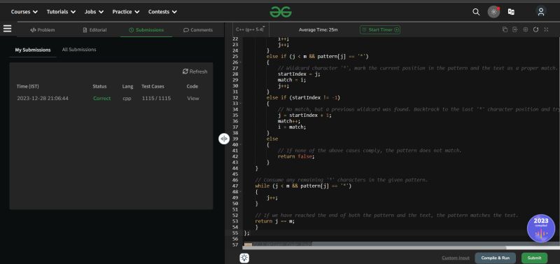 Day28 of #100daysofcodechallenge: Wildcard String Matching | Abhay P ... Day28 of #100daysofcodechallenge: Wildcard String Matching | Abhay P ...