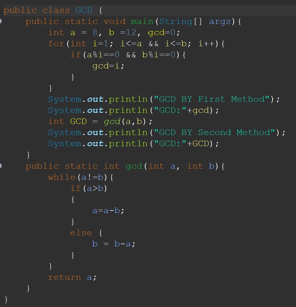 Sagar Bisen on LinkedIn: #javaprogramming #gcd #algorithm #mathematics ... Sagar Bisen on LinkedIn: #javaprogramming #gcd #algorithm #mathematics ...