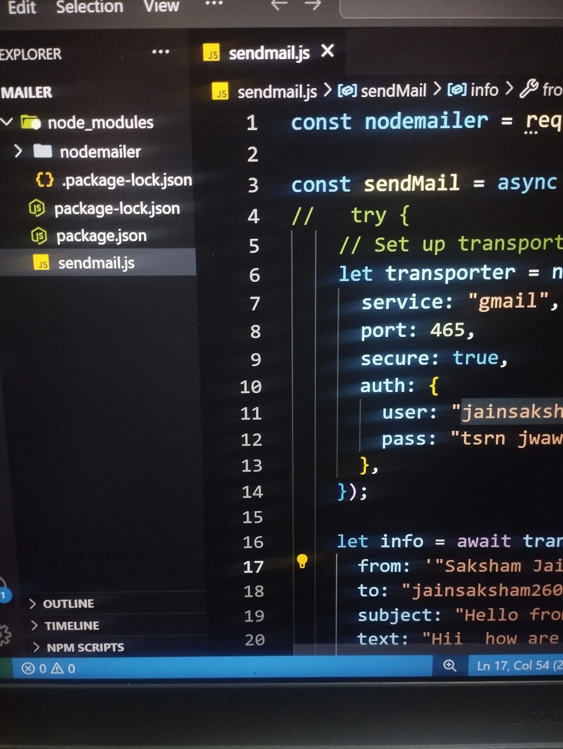 Saksham Jain on LinkedIn: #nodejs #nodemailer #backenddevelopment # ... Saksham Jain on LinkedIn: #nodejs #nodemailer #backenddevelopment # ...
