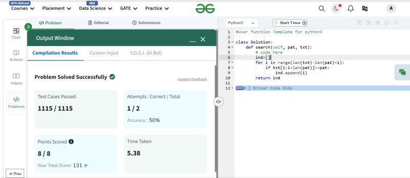 #geeksforgeeks #160daysofcode #python #codingchallenge #patternmatching ... #geeksforgeeks #160daysofcode #python #codingchallenge #patternmatching ...