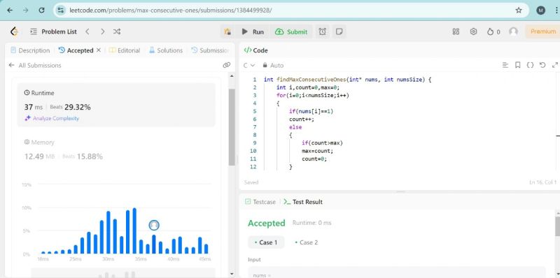 Day 44 of #100DaysOfCode challenge: Maximum Consecutive Ones | Mithunaa ... Day 44 of #100DaysOfCode challenge: Maximum Consecutive Ones | Mithunaa ...