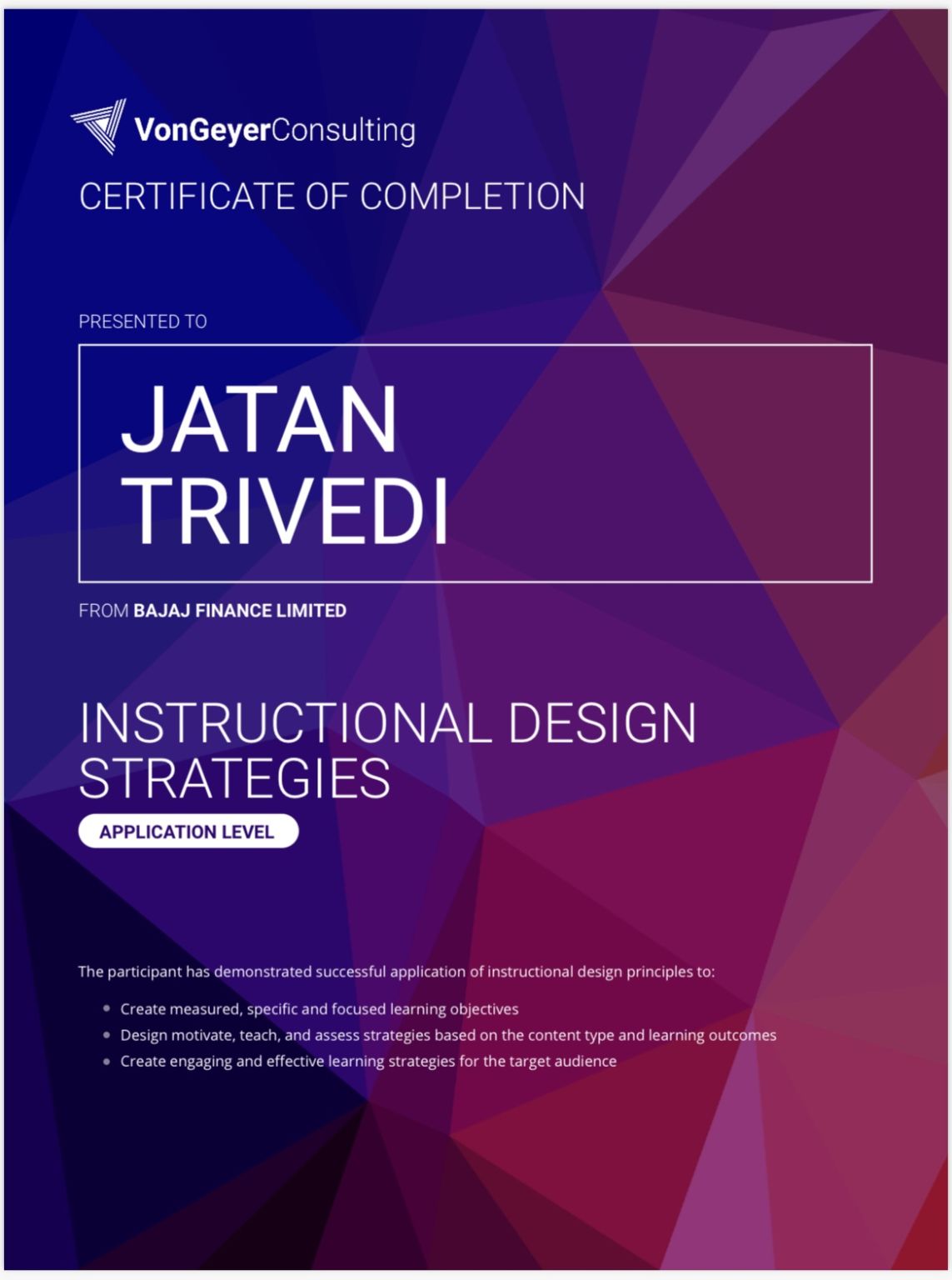 Jatan Trivedi on LinkedIn: #keeplearning #keepgrowing #learningatbajaj ... Jatan Trivedi on LinkedIn: #keeplearning #keepgrowing #learningatbajaj ...