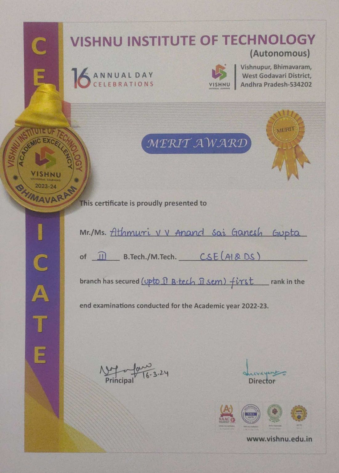 #achievementunlocked #vishnu #computersciencestudents #ai #ml | Sai ... #achievementunlocked #vishnu #computersciencestudents #ai #ml | Sai ...
