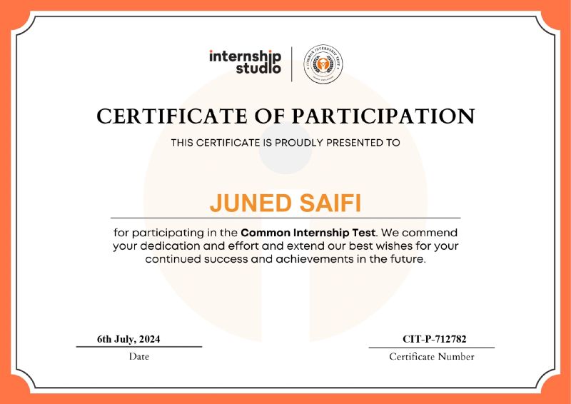Juned saifi on LinkedIn: #internshiptest #careergoals #successmindset # ... Juned saifi on LinkedIn: #internshiptest #careergoals #successmindset # ...