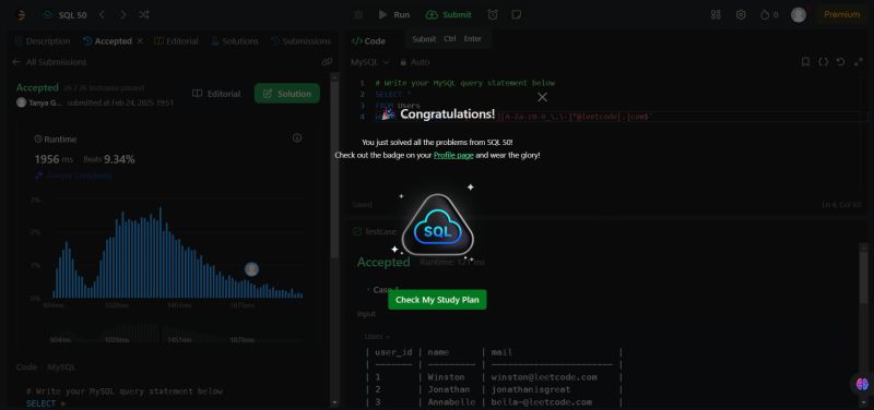 #sql #leetcode #badgeearned #database #dataanalytics #codingjourney ... #sql #leetcode #badgeearned #database #dataanalytics #codingjourney ...