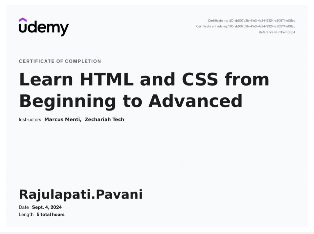 Pavani Rajulapati on LinkedIn: #udemy Pavani Rajulapati on LinkedIn: #udemy