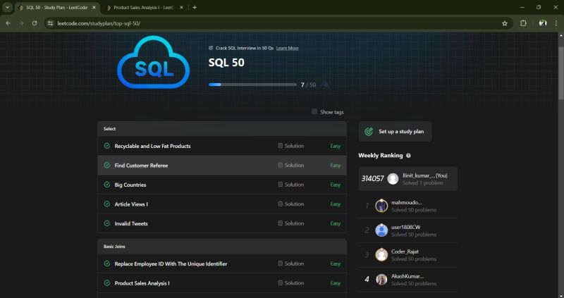 Binit Kumar Panda on LinkedIn: #sql #leetcode #datascience # ... Binit Kumar Panda on LinkedIn: #sql #leetcode #datascience # ...