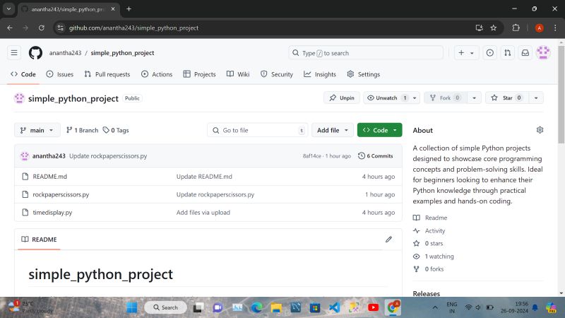 Anantha Krishna S P on LinkedIn: #python #programming #learningbydoing ... Anantha Krishna S P on LinkedIn: #python #programming #learningbydoing ...