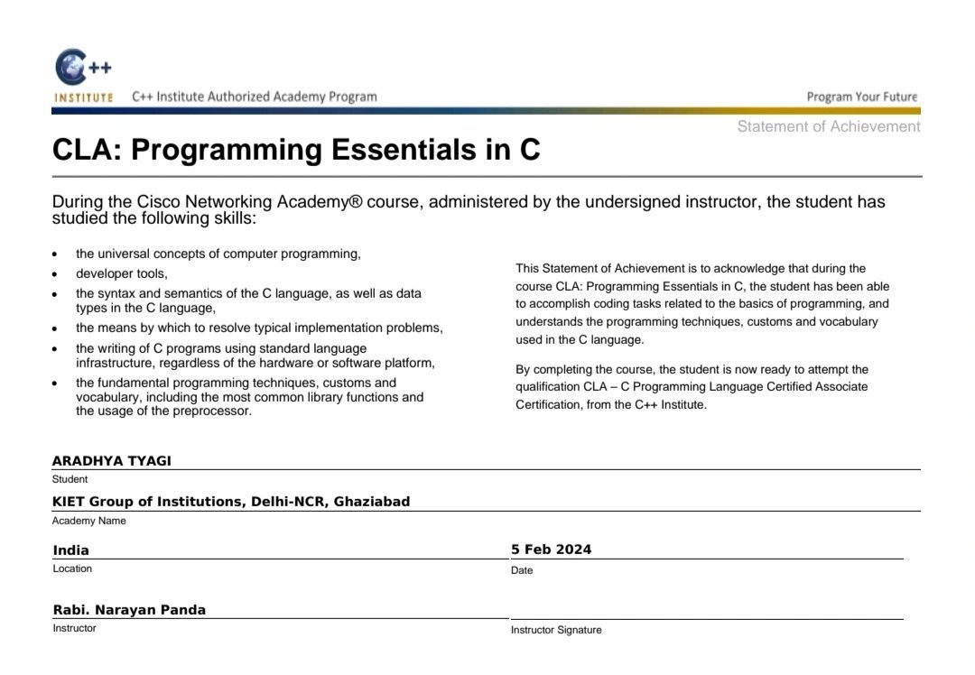 Aradhya Tyagi on LinkedIn: #ciscocertification #programmingjourney # ... Aradhya Tyagi on LinkedIn: #ciscocertification #programmingjourney # ...
