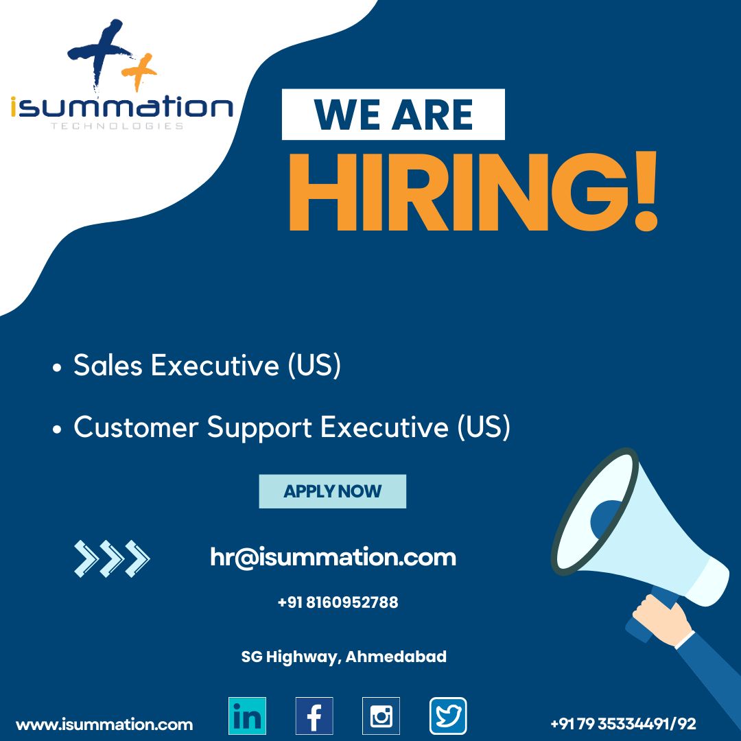 iSummation Technologies on LinkedIn: #hiring #sales #customersupport # ... iSummation Technologies on LinkedIn: #hiring #sales #customersupport # ...