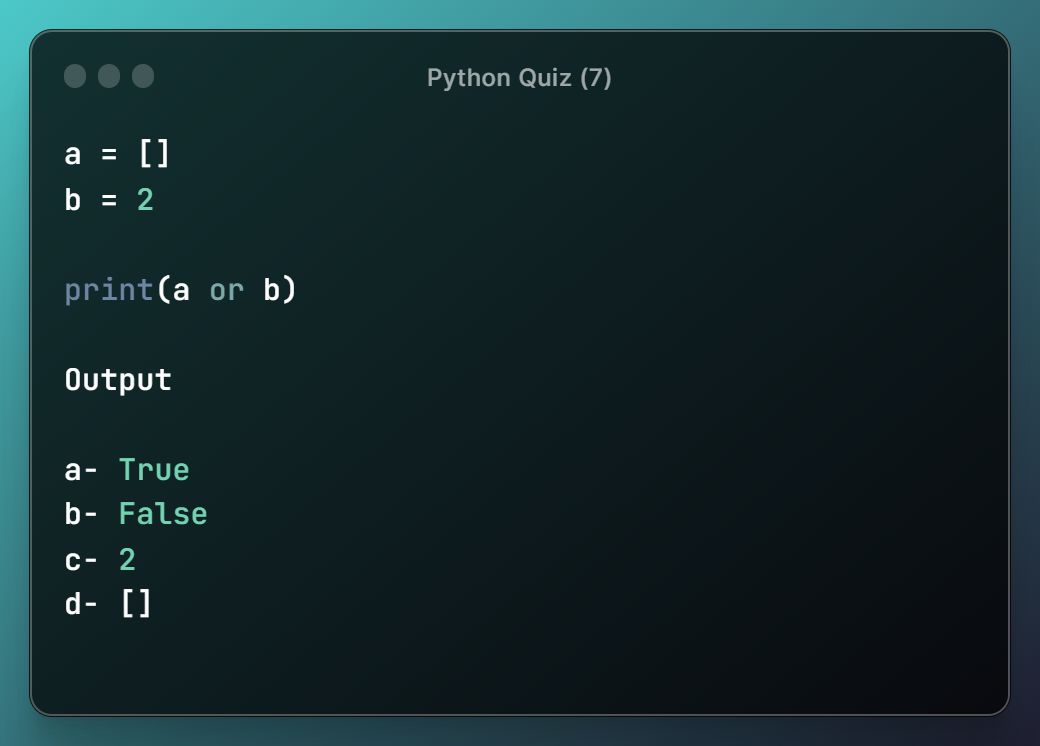 Python Quiz: What is the output of this code? | Mahmoud EL-kariouny ... Python Quiz: What is the output of this code? | Mahmoud EL-kariouny ...