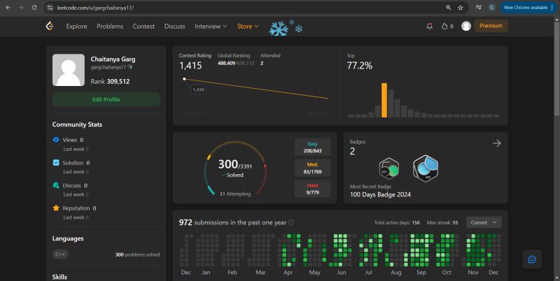 Chaitanya Garg on LinkedIn: #firstpost #leetcode #codingjourney # ... Chaitanya Garg on LinkedIn: #firstpost #leetcode #codingjourney # ...