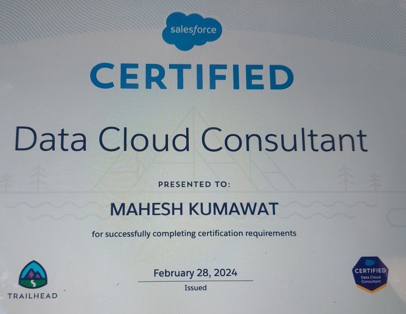Mahesh Kumawat on LinkedIn: #salesforcecertified #wipro Mahesh Kumawat on LinkedIn: #salesforcecertified #wipro