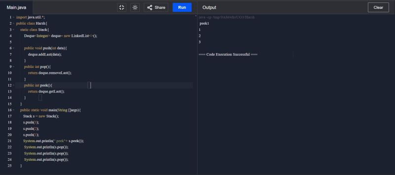 Harsh Mishra on LinkedIn: day 66/120 days of DSA Stack using Deque Harsh Mishra on LinkedIn: day 66/120 days of DSA Stack using Deque