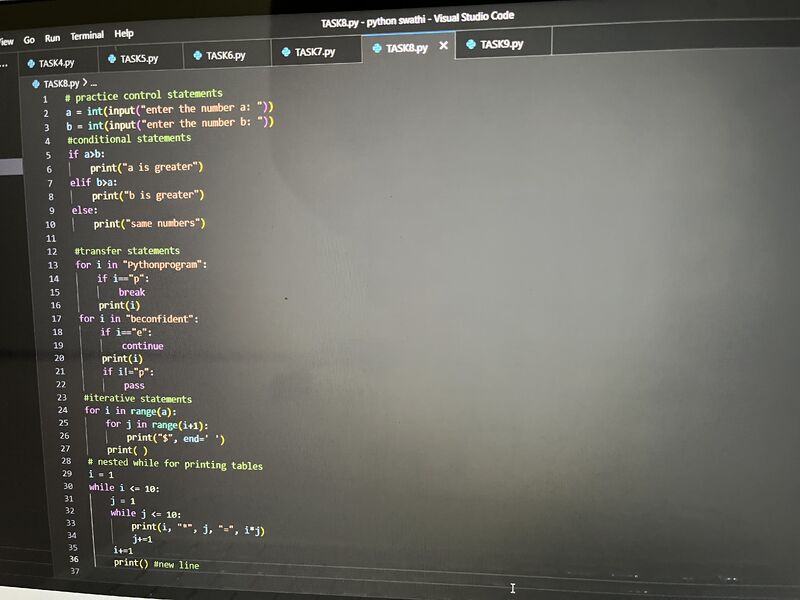 Swathihemalatha Munasa on LinkedIn: Python Programming DAY 3 Task 8 ... Swathihemalatha Munasa on LinkedIn: Python Programming DAY 3 Task 8 ...