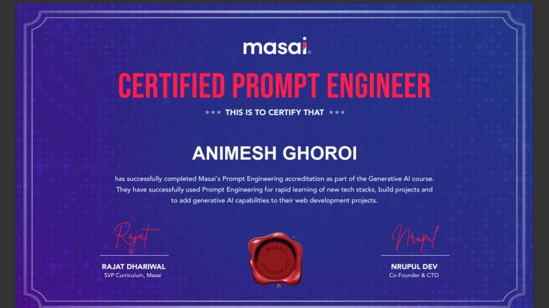 Animesh Ghoroi on LinkedIn: #ai #generativeai #learningjourney #python ... Animesh Ghoroi on LinkedIn: #ai #generativeai #learningjourney #python ...