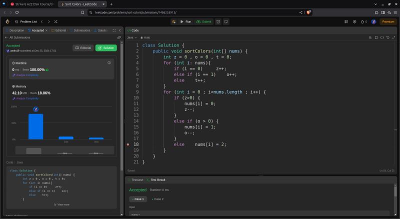 Amit Naskar on LinkedIn: #100daysofcode #array #sorting #leetcode ... Amit Naskar on LinkedIn: #100daysofcode #array #sorting #leetcode ...