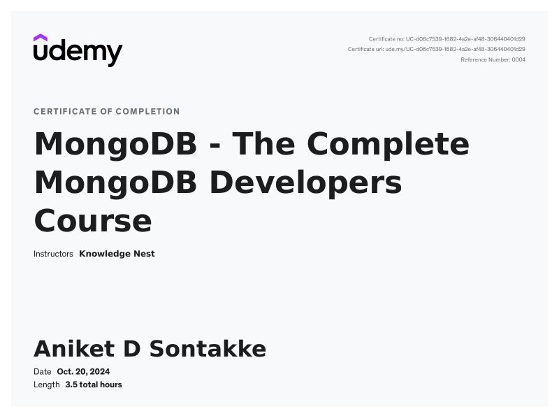 Aniket Sontakke on LinkedIn: #mongodb #nosql #databasedevelopment # ... Aniket Sontakke on LinkedIn: #mongodb #nosql #databasedevelopment # ...