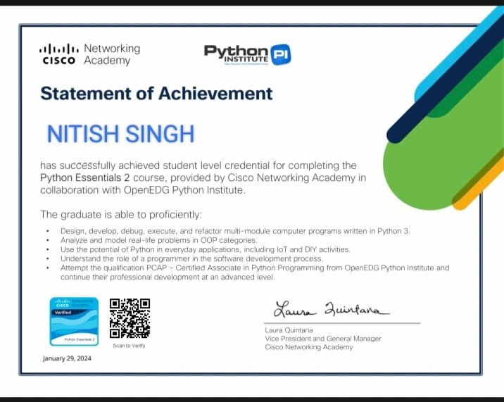 Nitish Kumar Singh on LinkedIn: completed our certification Nitish Kumar Singh on LinkedIn: completed our certification